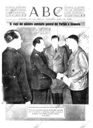 El canciller del Reich, Adolf Hitler, posa con sus ministros Göring y ...