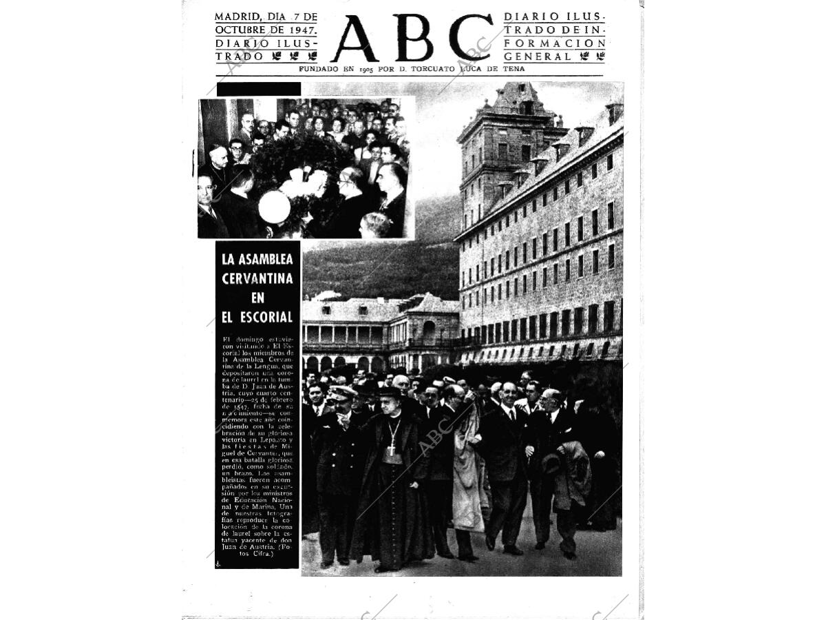 Periódico ABC MADRID 07-10-1947,portada - Archivo ABC