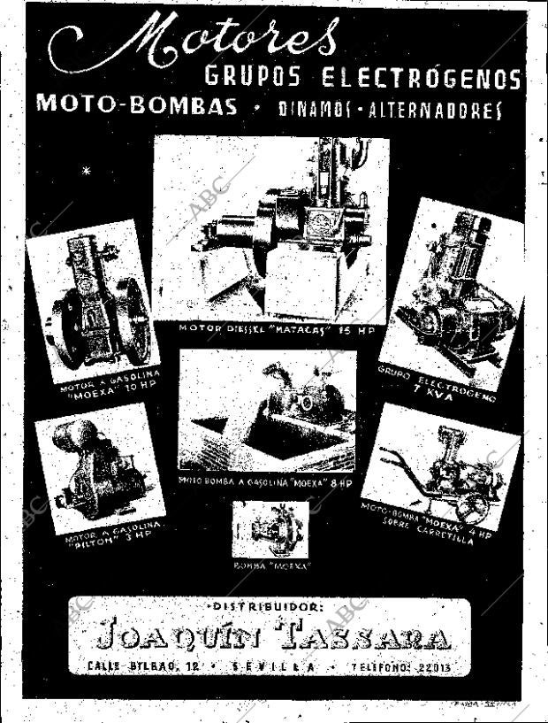 Periódico ABC SEVILLA 04-12-1947,portada - Archivo ABC