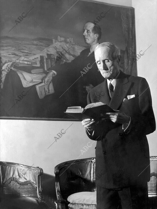 Jose Martinez Ruiz, "Azorin", en una imagen de 1954 - Archivo ABC