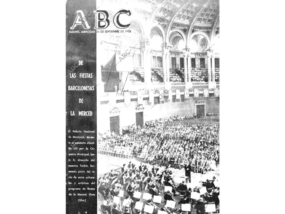 Periódico ABC MADRID 24-09-1958,portada - Archivo ABC