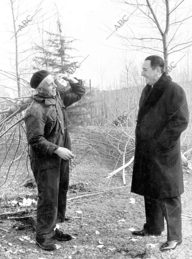 Juan Domingo Perón en su casa de Madrid - Archivo ABC