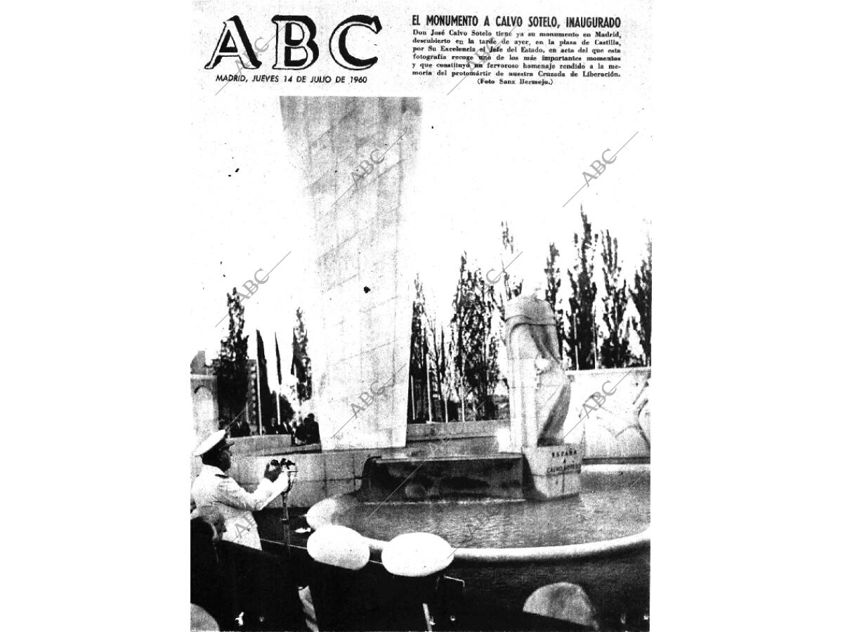 Periódico ABC MADRID 14-07-1960,portada - Archivo ABC