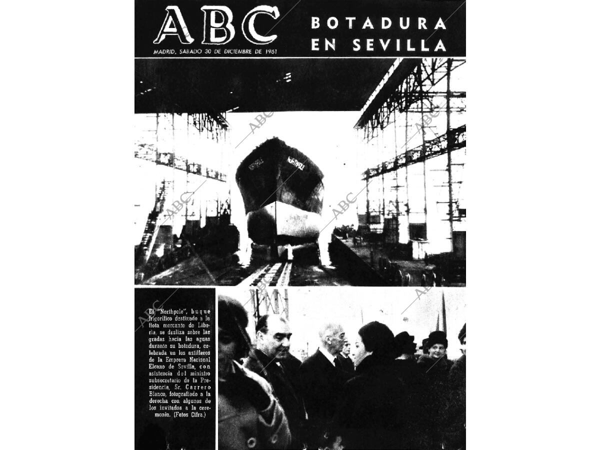 Periódico ABC MADRID 30-12-1961,portada - Archivo ABC