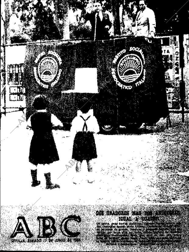 Periódico ABC SEVILLA 11-06-1966,portada - Archivo ABC