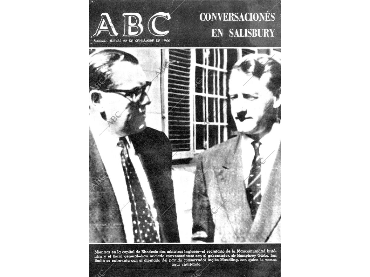 Periódico ABC MADRID 22-09-1966,portada - Archivo ABC