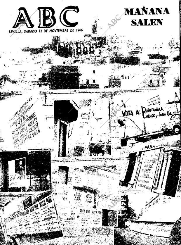 Periódico ABC SEVILLA 12-11-1966,portada - Archivo ABC