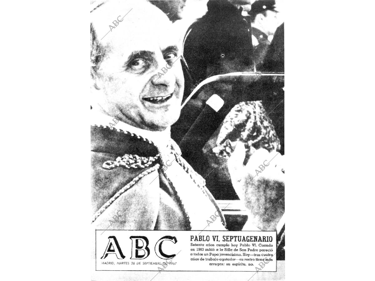 Periódico ABC MADRID 26-09-1967,portada - Archivo ABC