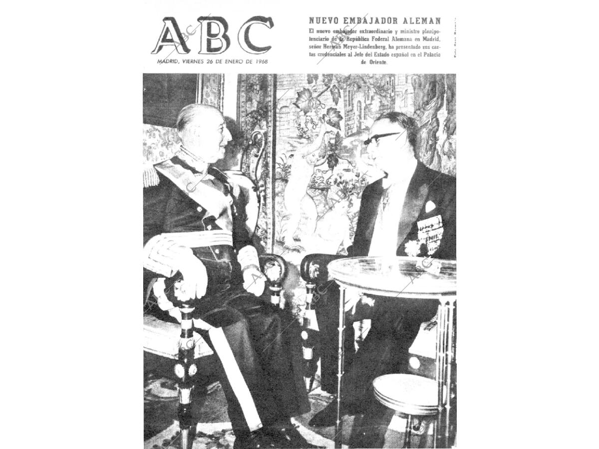 Periódico ABC MADRID 26-01-1968,portada - Archivo ABC