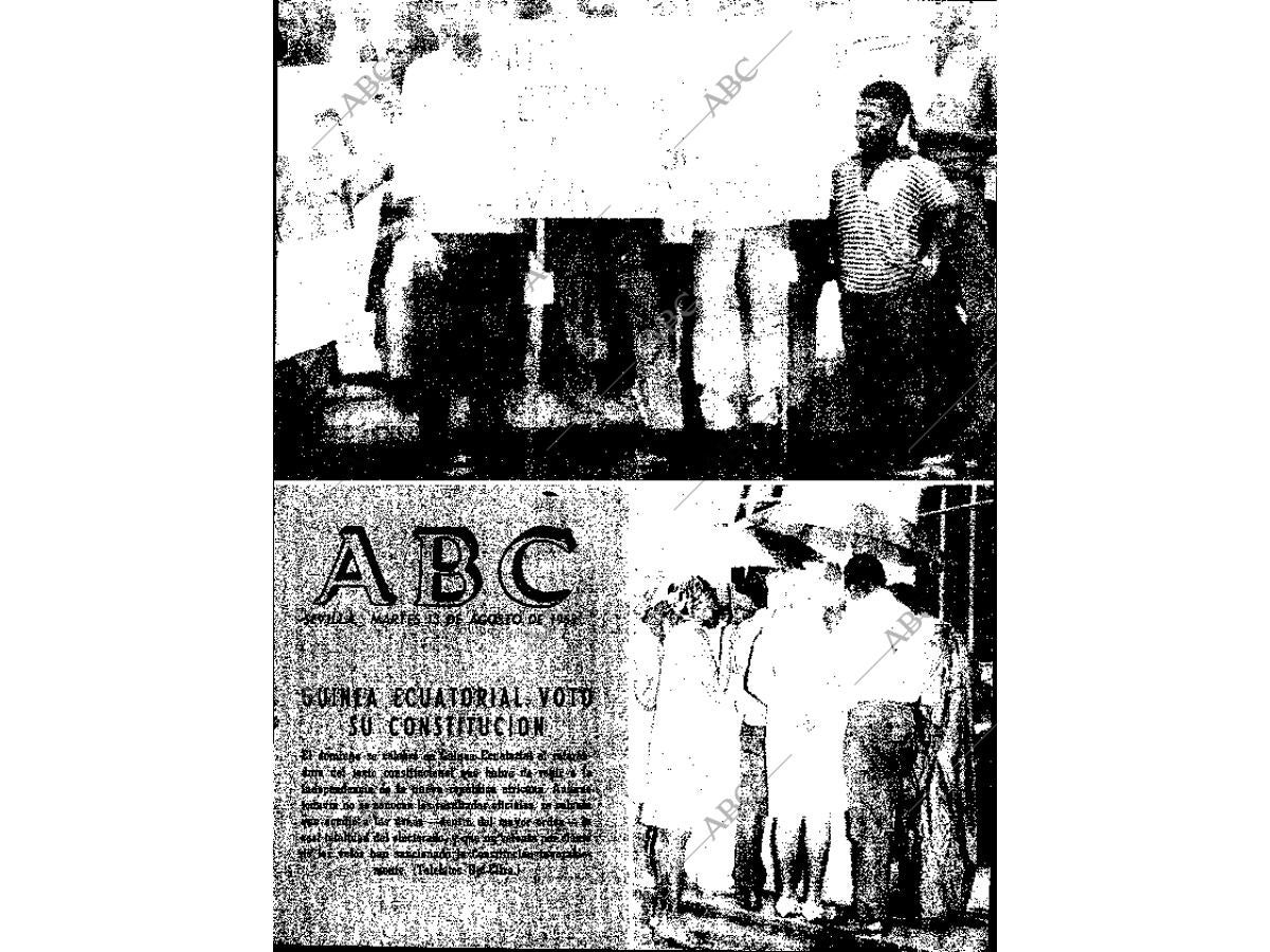 Periódico ABC SEVILLA 13-08-1968,portada - Archivo ABC