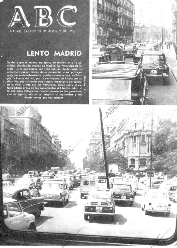 Periódico ABC MADRID 31-08-1968,portada - Archivo ABC
