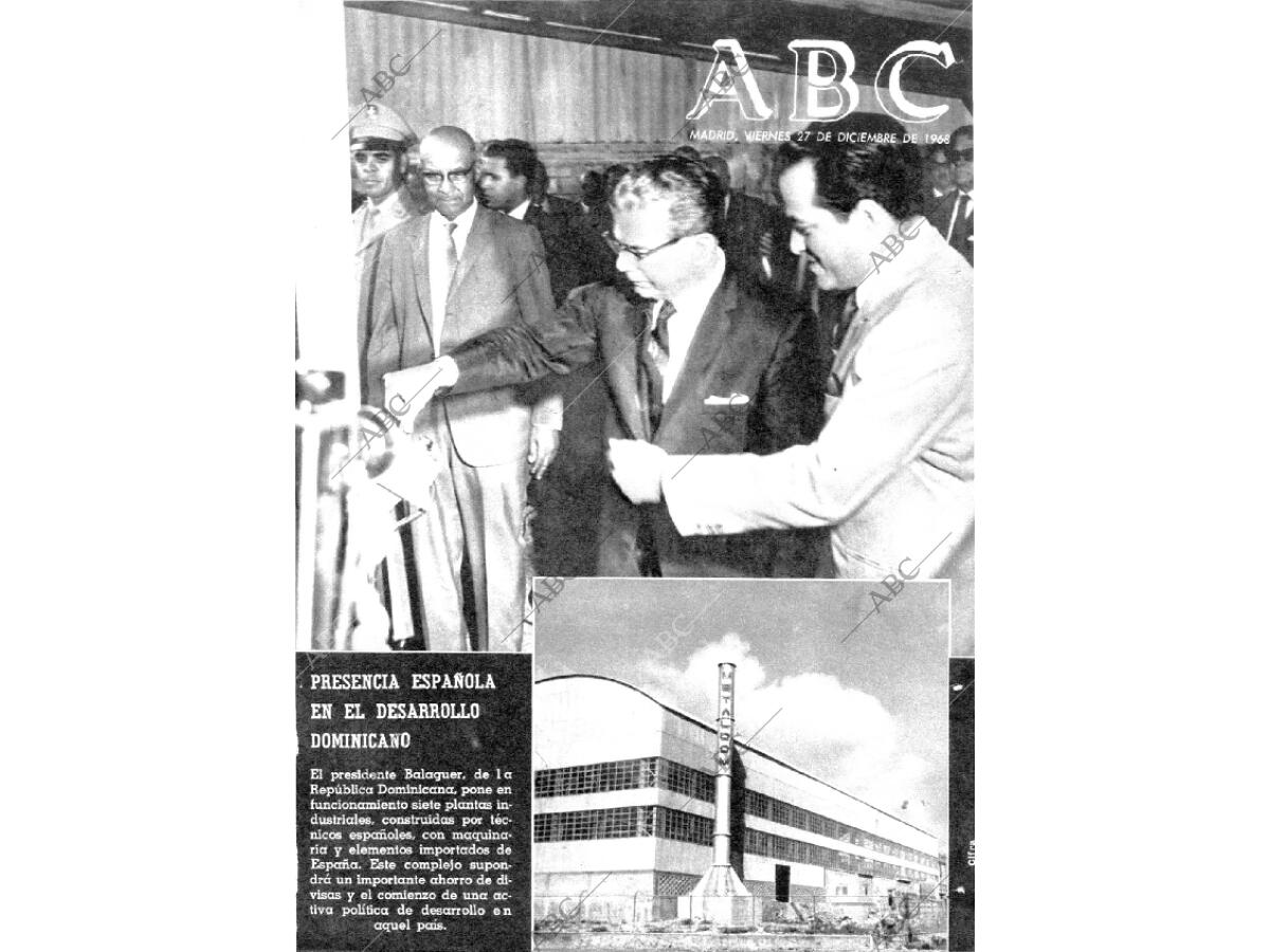 Periódico ABC MADRID 27-12-1968,portada - Archivo ABC