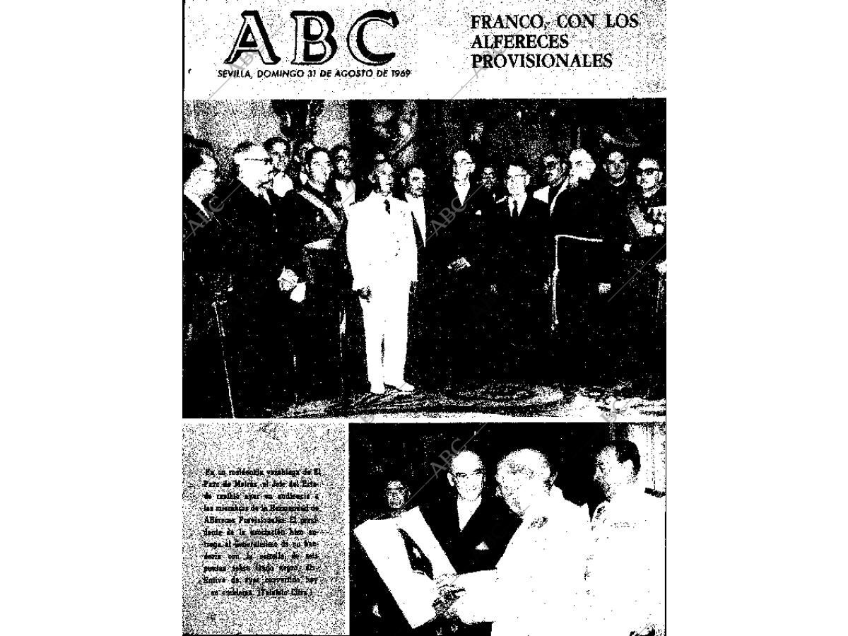 Periódico ABC SEVILLA 31-08-1969,portada - Archivo ABC