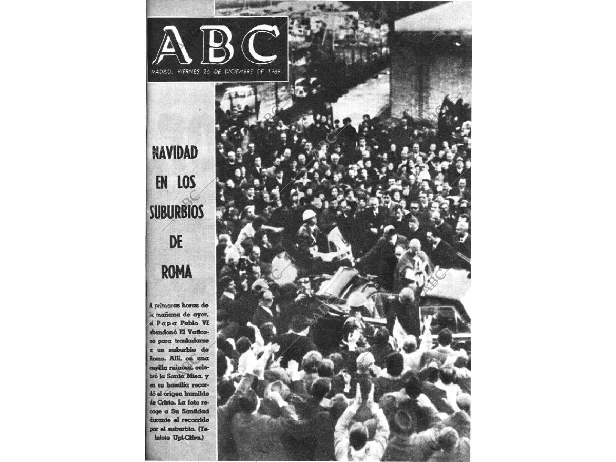 Periódico ABC MADRID 26-12-1969,portada - Archivo ABC