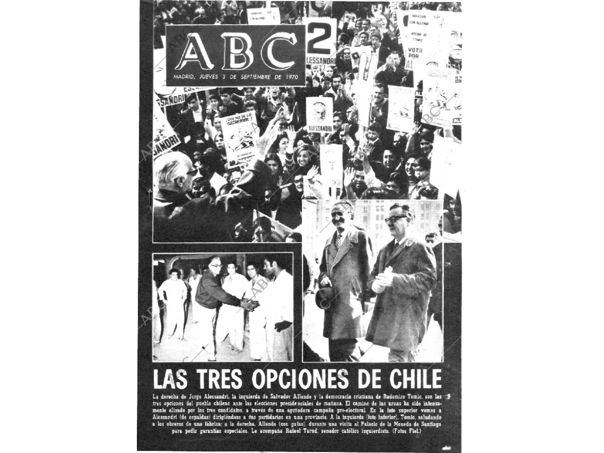 Periódico ABC MADRID 03-09-1970,portada - Archivo ABC