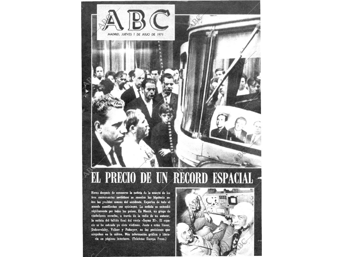 Periódico ABC MADRID 01-07-1971,portada - Archivo ABC