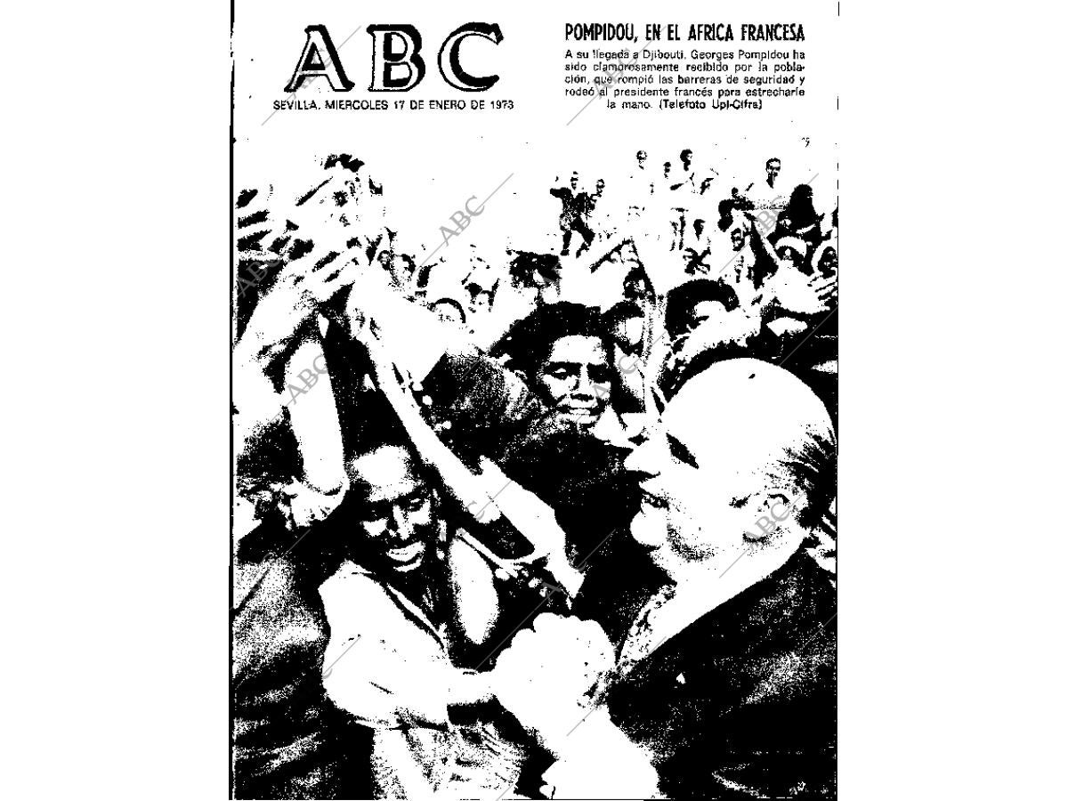Periódico ABC SEVILLA 17-01-1973,portada - Archivo ABC