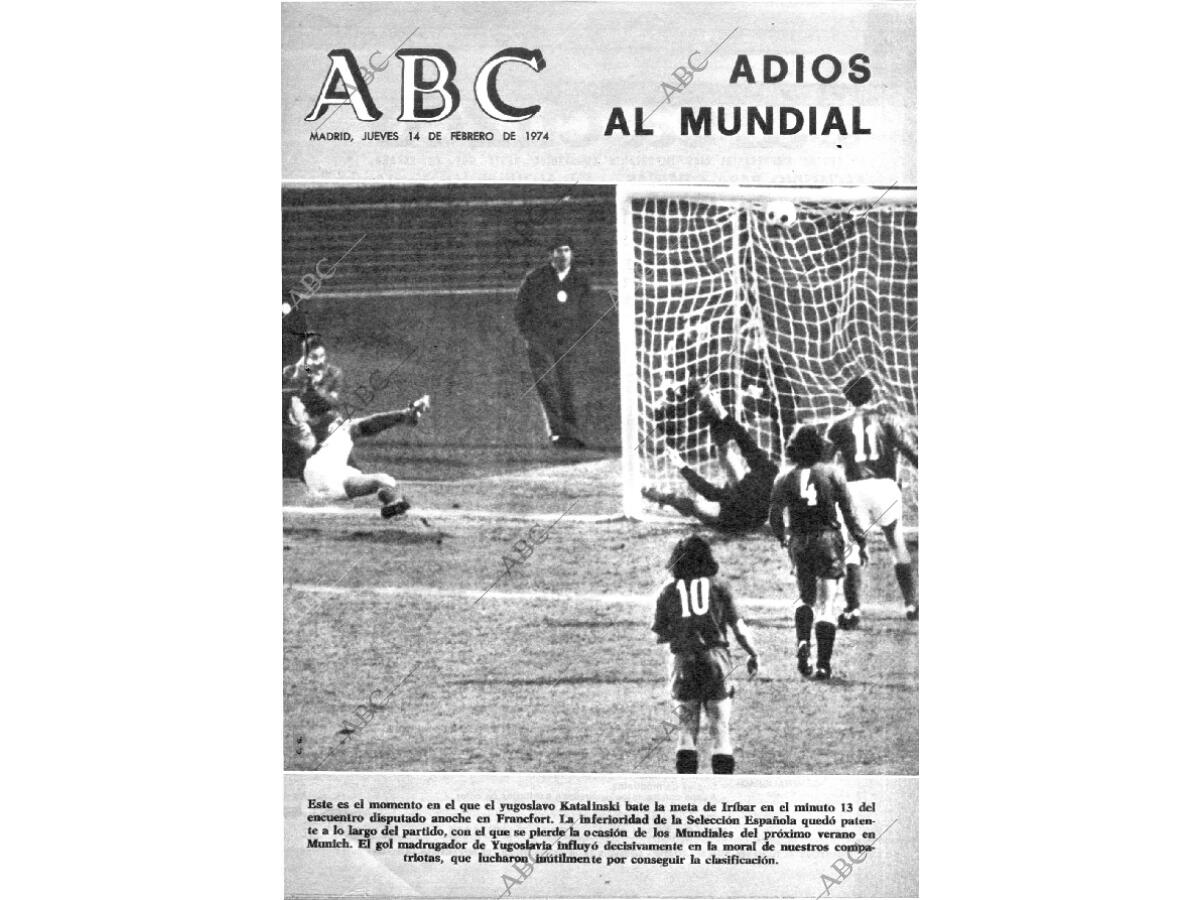 Periódico ABC MADRID 14-02-1974,portada - Archivo ABC