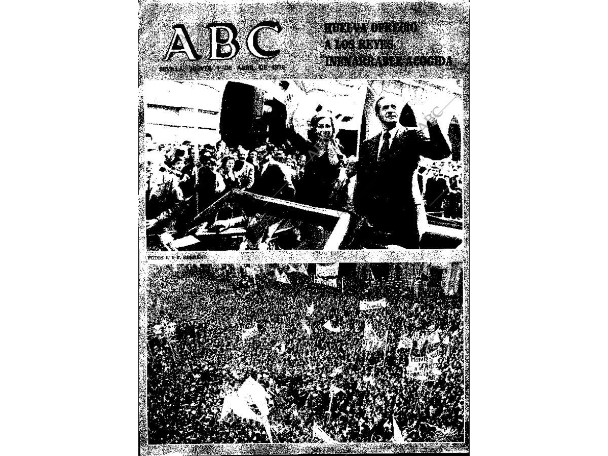 Periódico ABC SEVILLA 01-04-1976,portada - Archivo ABC