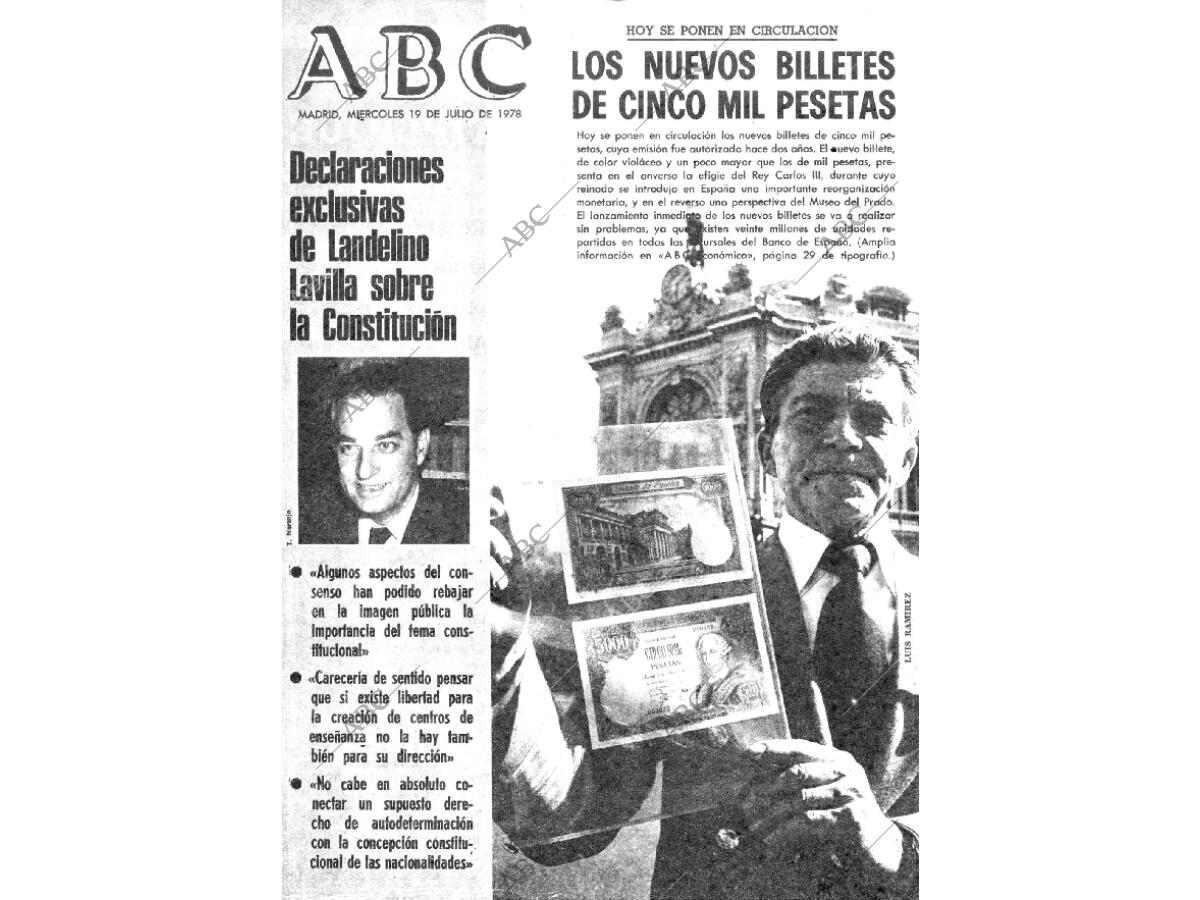 Periódico ABC MADRID 19-07-1978,portada - Archivo ABC