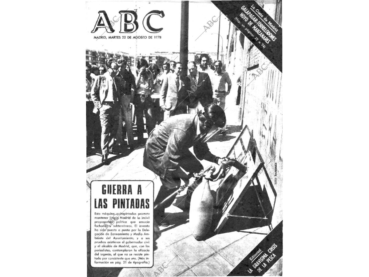 Periódico ABC MADRID 22-08-1978,portada - Archivo ABC