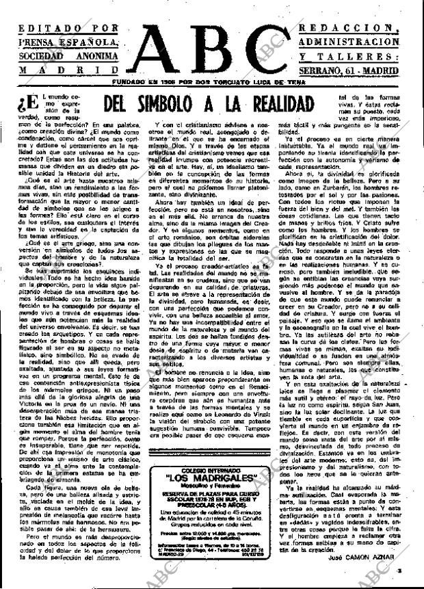 Periódico ABC MADRID 02-09-1978,portada - Archivo ABC