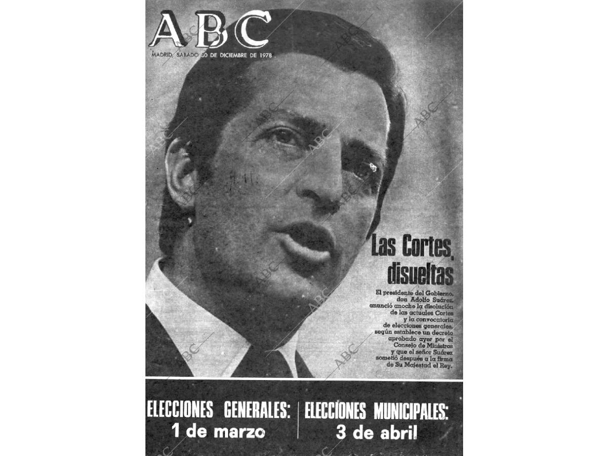 Periódico ABC MADRID 30-12-1978,portada - Archivo ABC