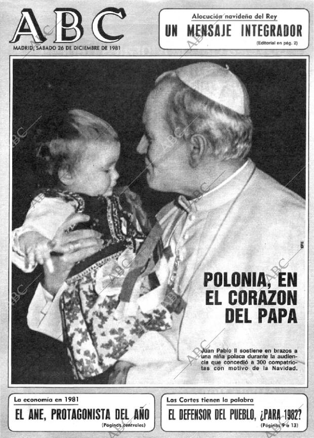 Periódico ABC MADRID 26-12-1981,portada - Archivo ABC