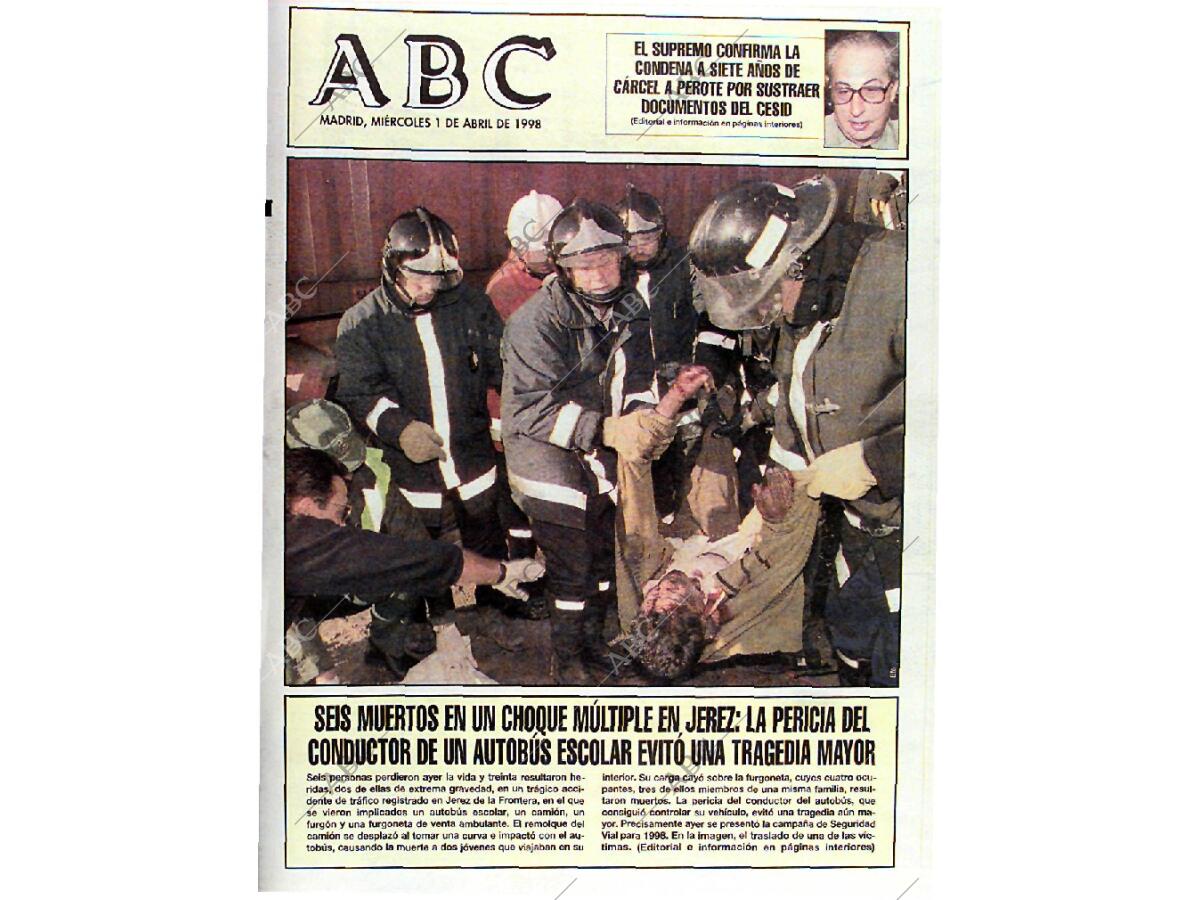 Periódico ABC MADRID 01-04-1998,portada - Archivo ABC