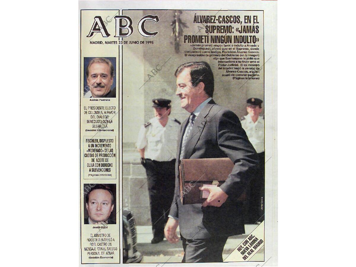 Periódico ABC MADRID 23-06-1998,portada - Archivo ABC