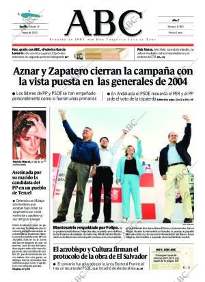 Periódico ABC SEVILLA 24-05-2003,portada - Archivo ABC