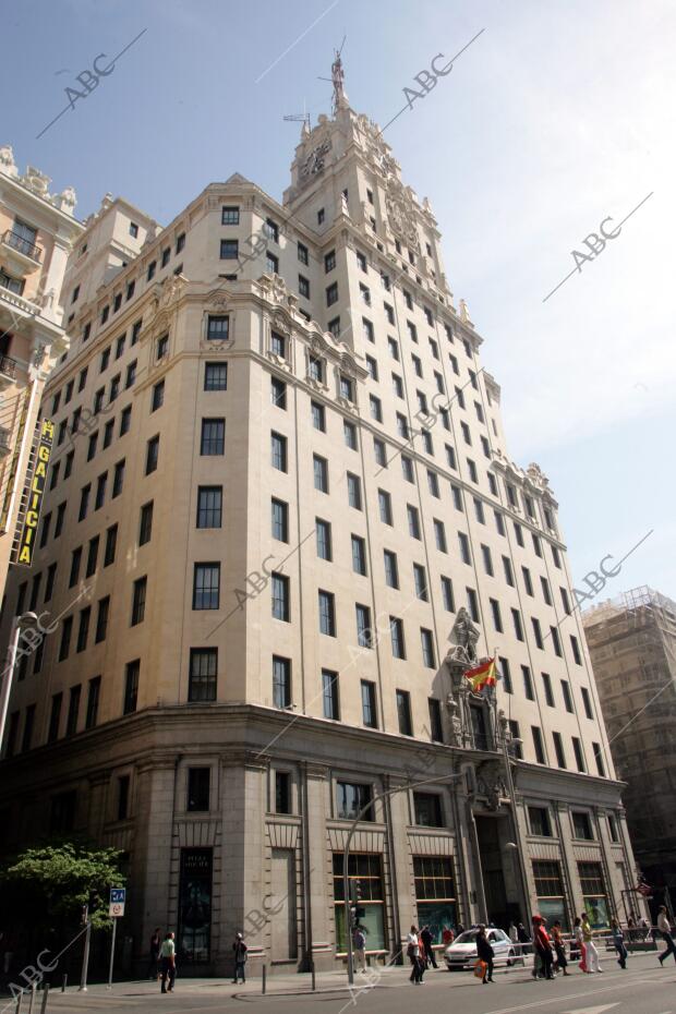 Edificios de Madrid. En la imagen edificio Telefonica - Archivo ABC