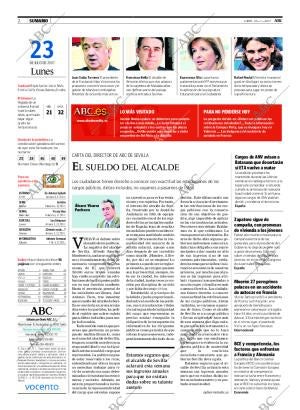 Periódico ABC SEVILLA 23-07-2007,portada - Archivo ABC