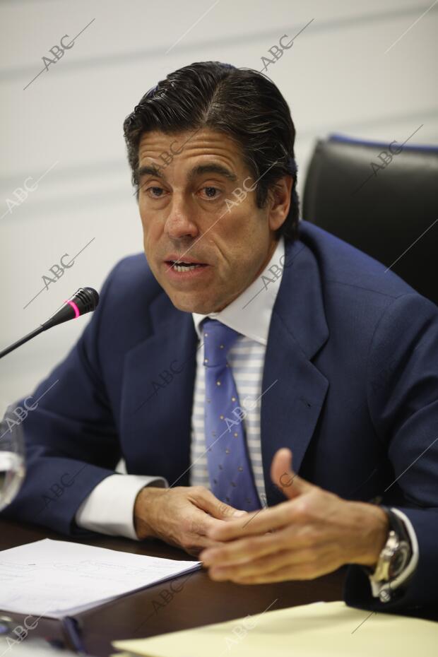 Rueda de prensa de Manuel Manrique, presidente de Sacyr, por la obra ...