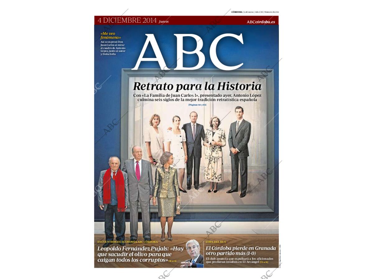Periódico ABC CORDOBA 04-12-2014,portada - Archivo ABC