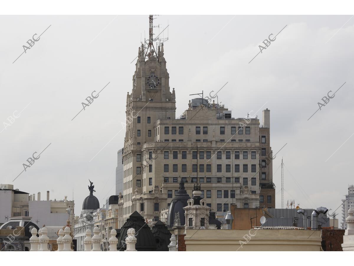 Vistas Aéreas de Madrid. El edificio Telefónica - Archivo ABC