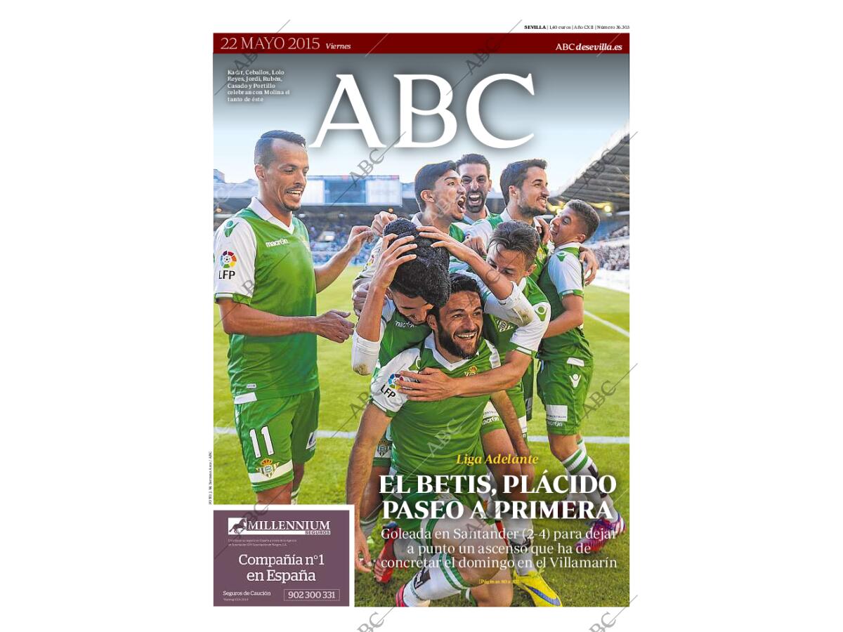 Periódico ABC SEVILLA 22-05-2015,portada - Archivo ABC