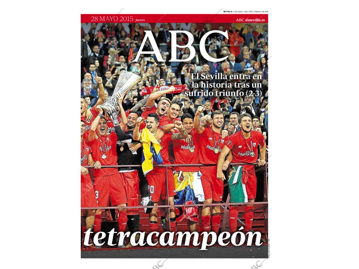Periódico ABC SEVILLA 28-05-2015,portada - Archivo ABC