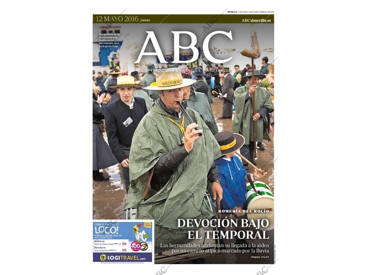 Periódico ABC SEVILLA 12-05-2016,portada - Archivo ABC