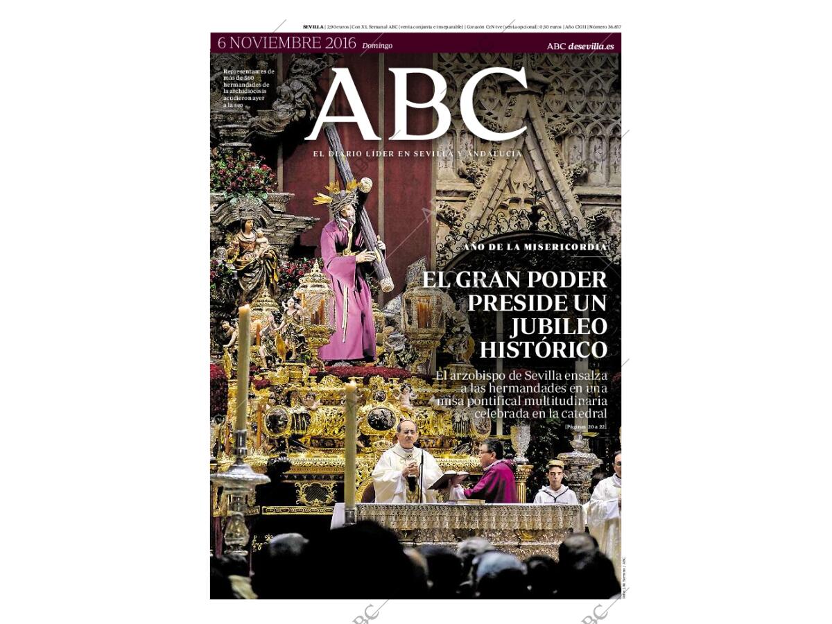 Periódico ABC SEVILLA 06-11-2016,portada - Archivo ABC