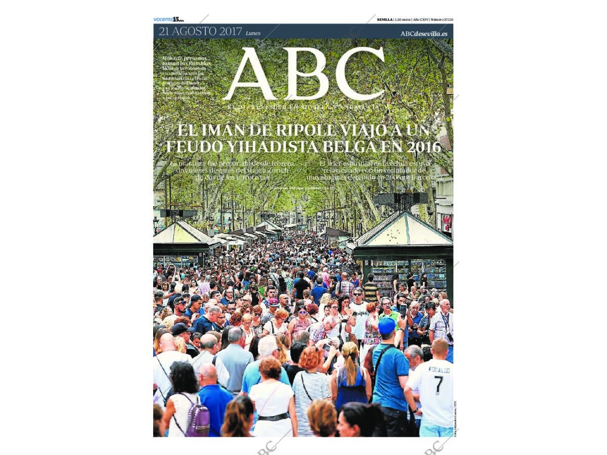 Periódico ABC SEVILLA 21-08-2017,portada - Archivo ABC
