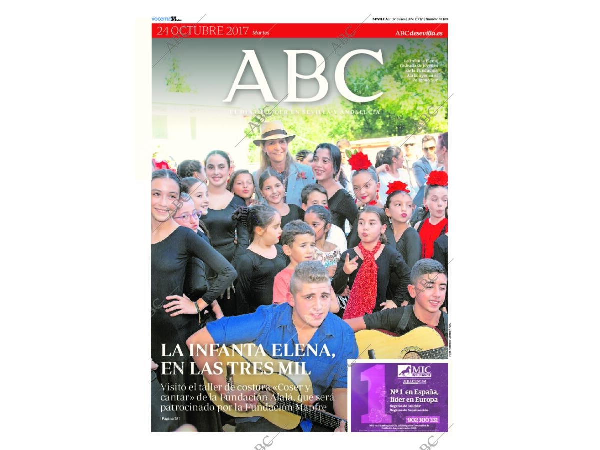 Periódico ABC SEVILLA 24-10-2017,portada - Archivo ABC