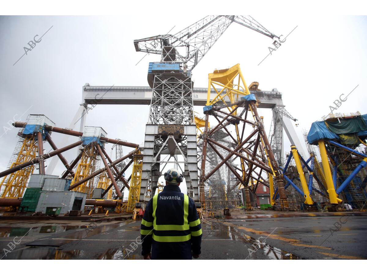 Ferrol (La Coruña), 16/03/2018. Instalaciones de Navantia en Fene. Una ...