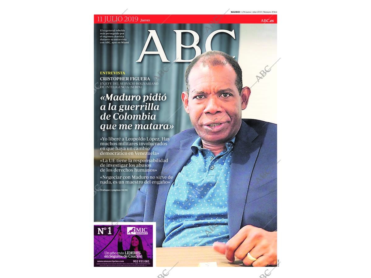 Periódico ABC MADRID 11-07-2019,portada - Archivo ABC
