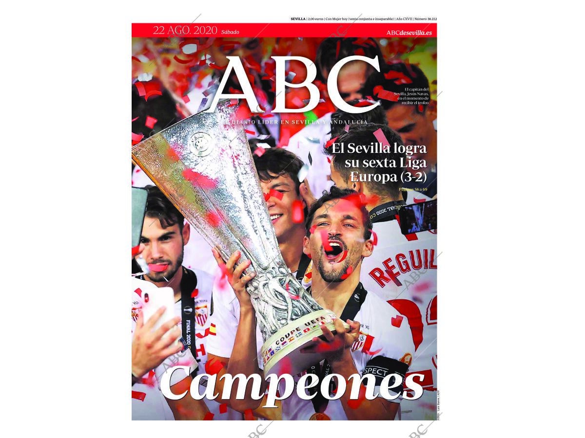 Periódico ABC SEVILLA 22-08-2020,portada - Archivo ABC