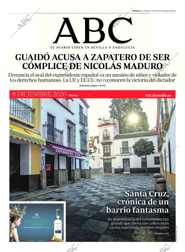 Periódico ABC SEVILLA 08-12-2020,portada - Archivo ABC