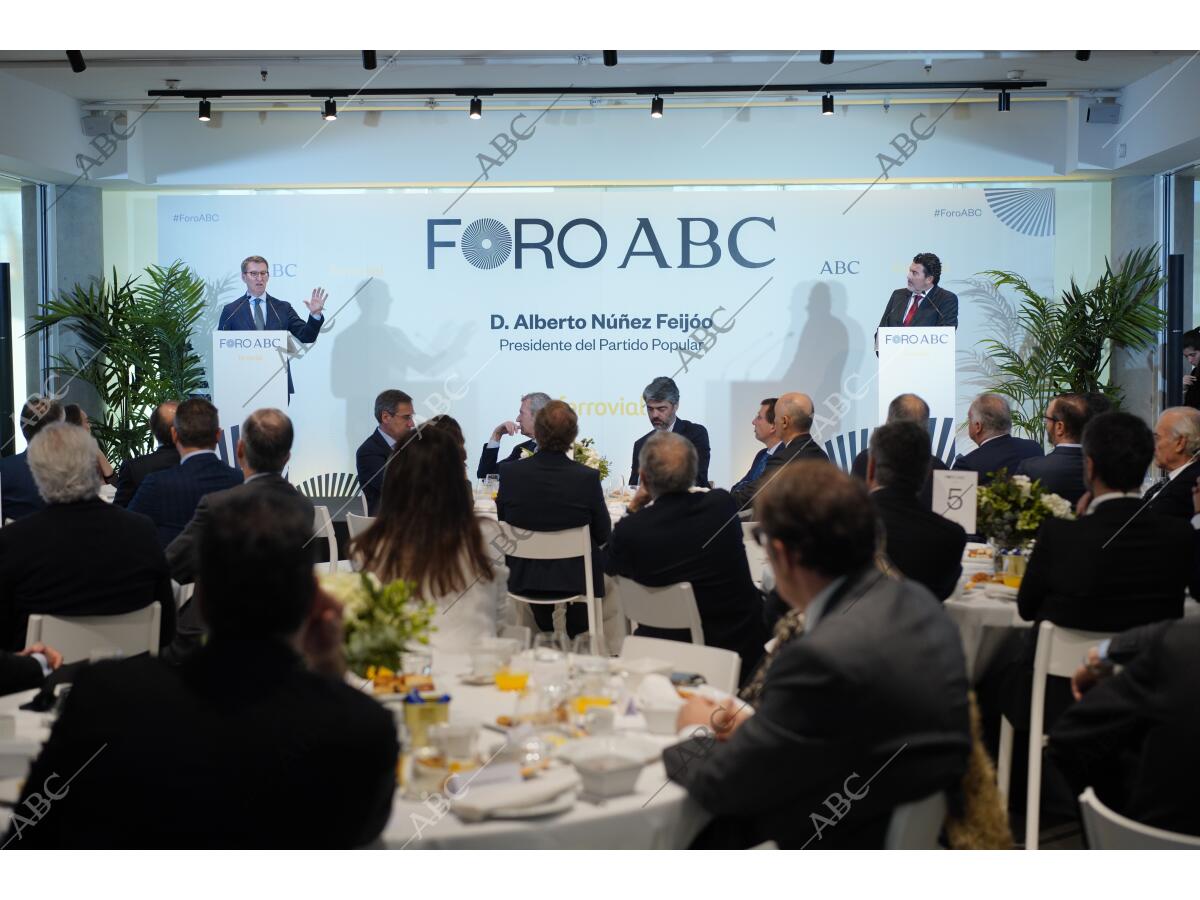 Alberto Núñez Feijóo en el foro Abc en la sede del Periódico - Archivo ABC