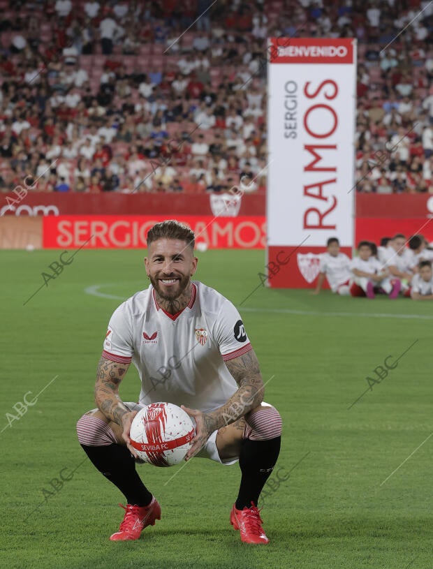 Presentación del Sevilla Fc con Sergio Ramos - Archivo ABC