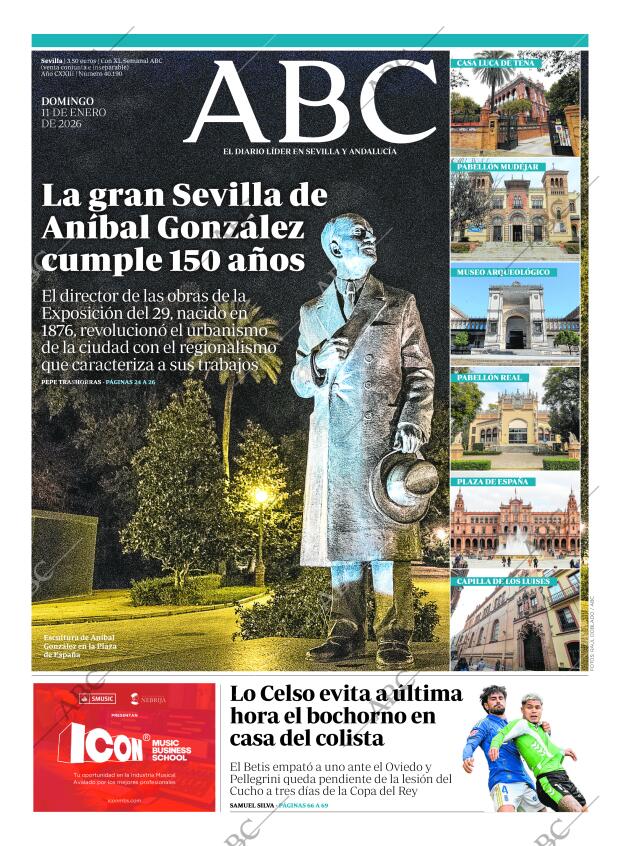 Periódico ABC SEVILLA 11-01-2026,portada - Archivo ABC
