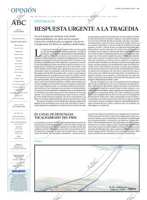 Periódico ABC SEVILLA 20-01-2026,portada - Archivo ABC